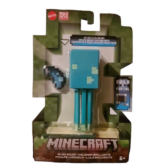Mattel | Toys | Minecraft Build A Portal Glow Squid Actionn Figure New ...